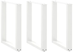 Nohy konferenčního stolku ve tvaru U, 2 ks, bílé, 60 x (30-31) cm, ocel