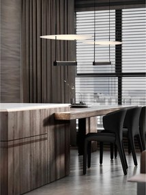 Bílé/matně černé hliníkové LED stmívatelné závěsné svítidlo ø 40 cm Diona – Nova Luce