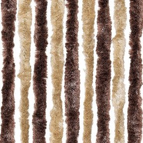 Závěs proti hmyzu béžový a světle hnědý 56 x 200 cm Chenille 315120