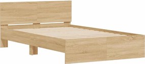 Rám postele s čelem a LED osvětlením dub sonoma 120 x 190 cm 3207639