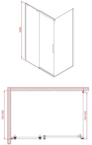 Polysan, ALTIS LINE boční stěna 800mm, čiré sklo, AL5915