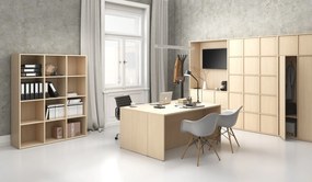 Kancelářský psací stůl FRAME, 180x80 cm, bříza