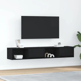 TV skříňky 2 ks Dub černý 80x31x25,5 cm Dřevěné konstrukce
