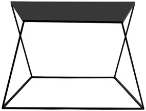 Nordic Design Černý kovový konferenční stolek Nara 80x80 cm