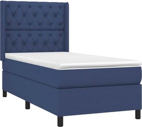 Box spring postel s matrací modrá 80x200 cm textil 3131631