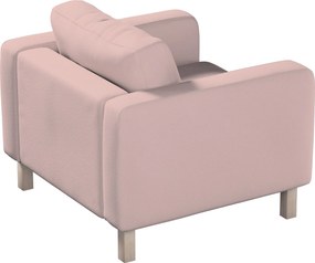 Potah na křeslo IKEA Karlstad, krátký barva růžová látka pletený vzor