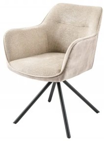 Designová otočná židle Rahiq šampaňský samet