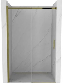 Mexen Omega rozsouvací sprchové dveře 140 cm, Průhledné, Zlatá - 825-140-000-50-00