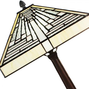 Pyramidová stolní lampa Tiffany Dina – 31x31x48 cm