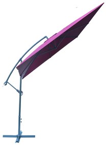 Rojaplast Slunečník kovový 8080 - 270x270cm- bordó