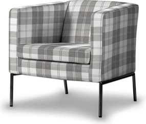 Potah na křeslo IKEA Klappsta barva šedá látka pletený vzor, vzorované