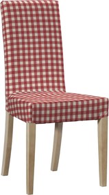 Potah na židli IKEA  Harry, krátký barva červená látka vzorované