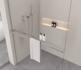 Erga Paris, sprchová zástěna Walk-In 80x200 cm, 8mm čiré sklo, chromový profil, ERG-V02-PARIS-080x200-CL-CR