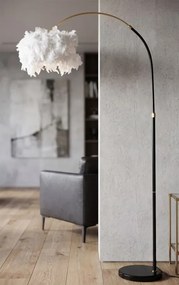 Stojací lampa Plure 180 cm bílá/černá