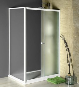 Aqualine Aqualine, AMADEO obdélníková sprchová zástěna 1100x800mm L/P varianta, sklo Brick, BTS110BTP80