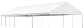 Altán se střechou bílý 17,84 x 5,88 x 3,75 m polyethylen 3155524