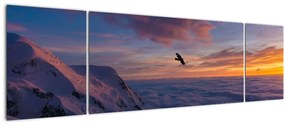 Obraz při západu slunce, Mt. Blanc (170x50 cm)