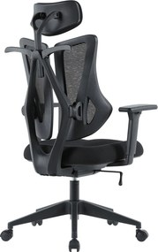 Ergonomická kancelářská židle AVENTO - černá síťovina