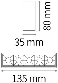 LED Stropní bodové svítidlo Ideal Lux Lika 10W Surface BK, 3000K Barva: Bílá