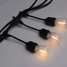 Zahradní světelná girlanda 20 LED teplá bílá E27 20m