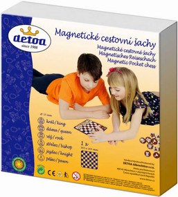 DETOA DŘEVO Hra Šachy cestovní magnetické *SPOLEČENSKÉ HRY* dt14329