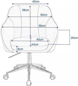 LuxuryForm DESIGN Židle AVOLA VELUR na černé podstavě s kolečky - levandule