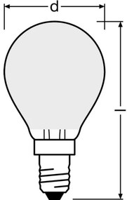 LED žárovka E14 LEDVANCE 3,4W (40W) teplá bílá (2700K)