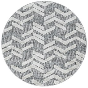 Koberce Breno Kusový koberec PISA 4705 Grey kruh, Šedá, Vícebarevné, 120 x 120 cm