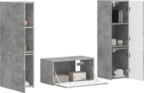 Sestava TV skříněk 5 ks Betonově šedá Kompozitní dřevo 3409099