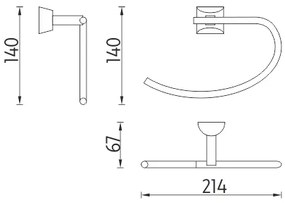 Nimco Držák na ručníky PA 12060-26