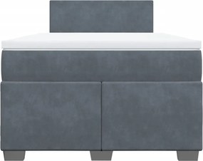 Box spring postel s matrací tmavě šedý 120x190 cm samet 3288553