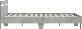 Rám postele s čelem betonově šedý 140 x 190 cm kompozitní dřevo 3207437