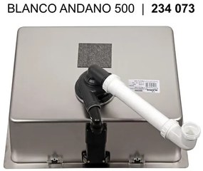 Blanco ANDANO 500 IF InFino Nerez hedvábný lesk bez táhla