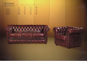 furniture-nabytek.cz - Chesterfield sedačka trojmístná Liverpool