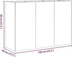 vidaXL Truhlík rezavá 120x40x80 cm [860721] Barva: antracitová