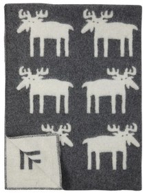 Vlněná deka Moose grey 130x180, Klippan Švédsko Šedá