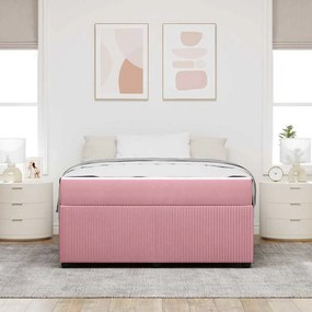Rám postele Růžová 160 x 200 cm textil 3398417