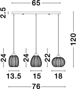 Závěsné svítidlo NOVA LUCE VARIO Ε27 9191543 bez žárovky
