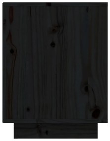 Botník černý 60 x 34 x 45 cm masivní borové dřevo - Default Title