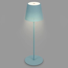 LED stolní lampa Kiki s baterií 3 000K, modrá