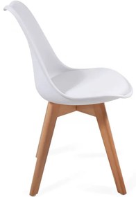 Miadomodo 80550 MIADOMODO Sada jídelních židlí, bílá, 6 kusů