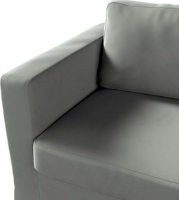 Potah na pohovku IKEA  Karlstad 3-místná, nerozkládací, dlouhý barva šedá látka lesklé, sametová