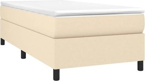Rám postele s boxspringem krémová 100 x 200 cm textil 3120843