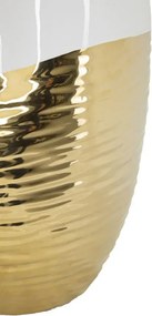 Váza Lux 35 cm zlatá/bílá