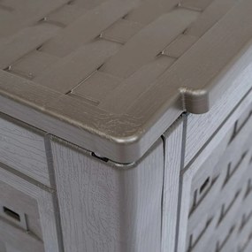 Zahradní kompostéry 3 ks hnědé 60x60x83 cm 900 l plast ratan 278918