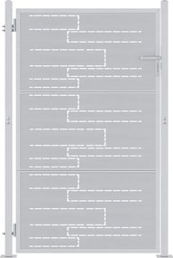 Zahradní brána 85 x 144 cm Nerezová ocel Stříbrná Zamykatelné 3402581