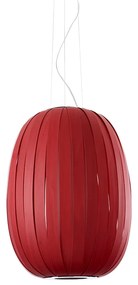 Jednoduché dřevěné svěšené svítidlo ve tvaru exotického lusku Pod  Jednoduché dřevěné svěšené svítidlo ve tvaru exotického lusku Pod Dekor: Červený