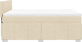 Box spring postel s matrací krémová 140x190 cm textil 3289368