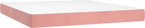 Box spring postel s matrací růžová 160x200 cm samet 3138096