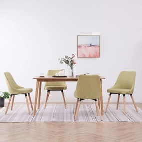 Petromila Jídelní židle 4 ks zelené textil